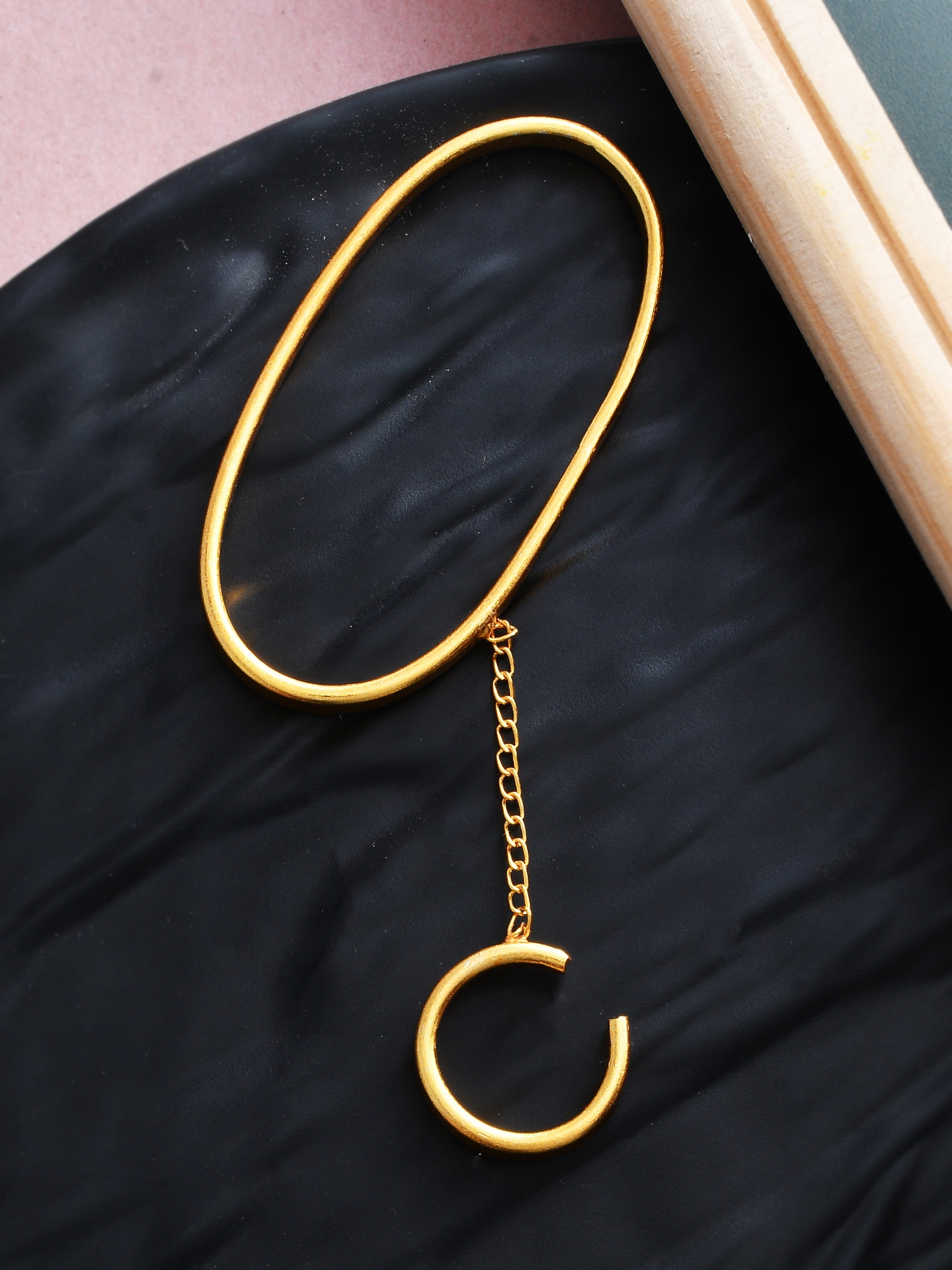 Gold plated palm band with ring – Silvermerc Designs