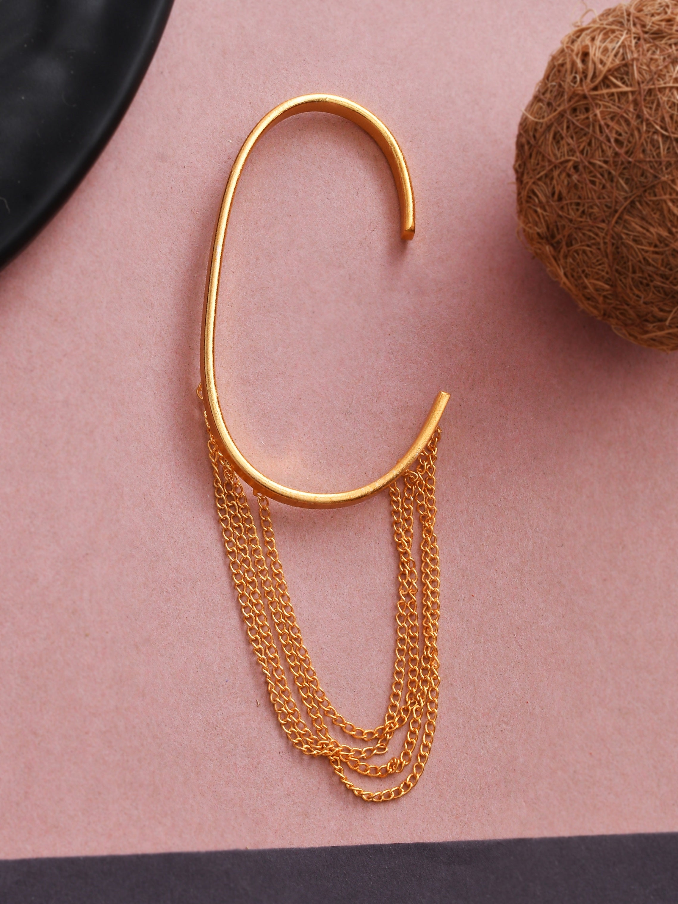 Buy Designer Gold Plated Palm Band With Thumb Chain for Women Online at ...