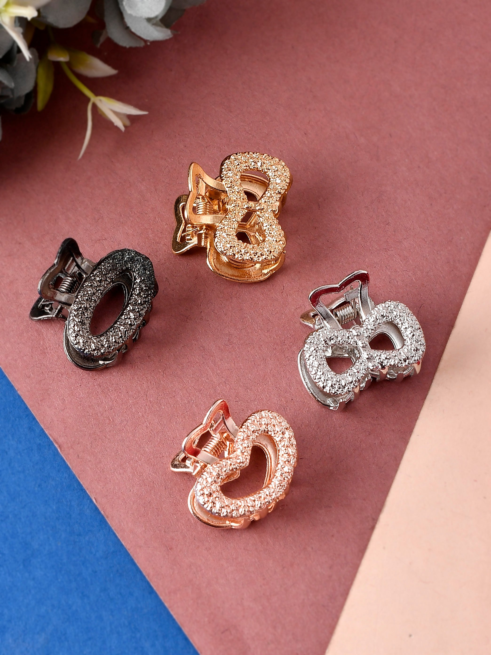 Buy Set of 4 Multi Color Claw Clip - Hair Accessories for Women Online ...