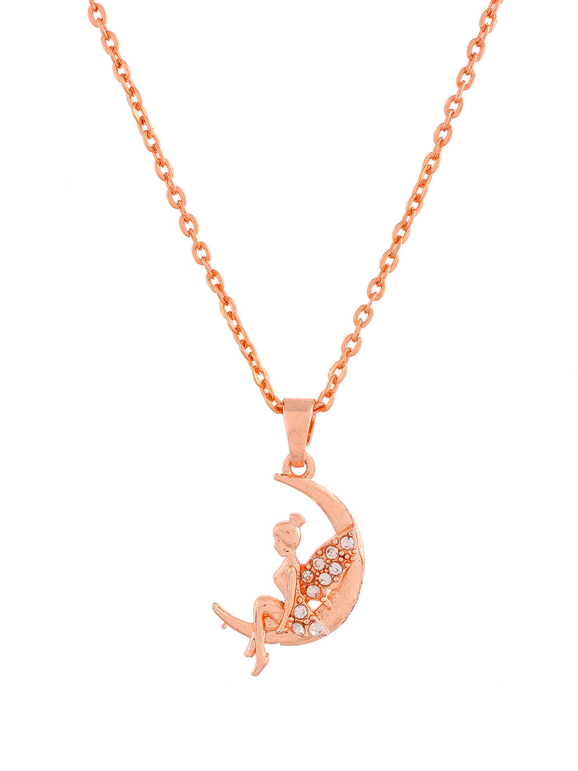 Buy Angel Rose Gold Pendant Chains for Women Online at Silvermerc ...