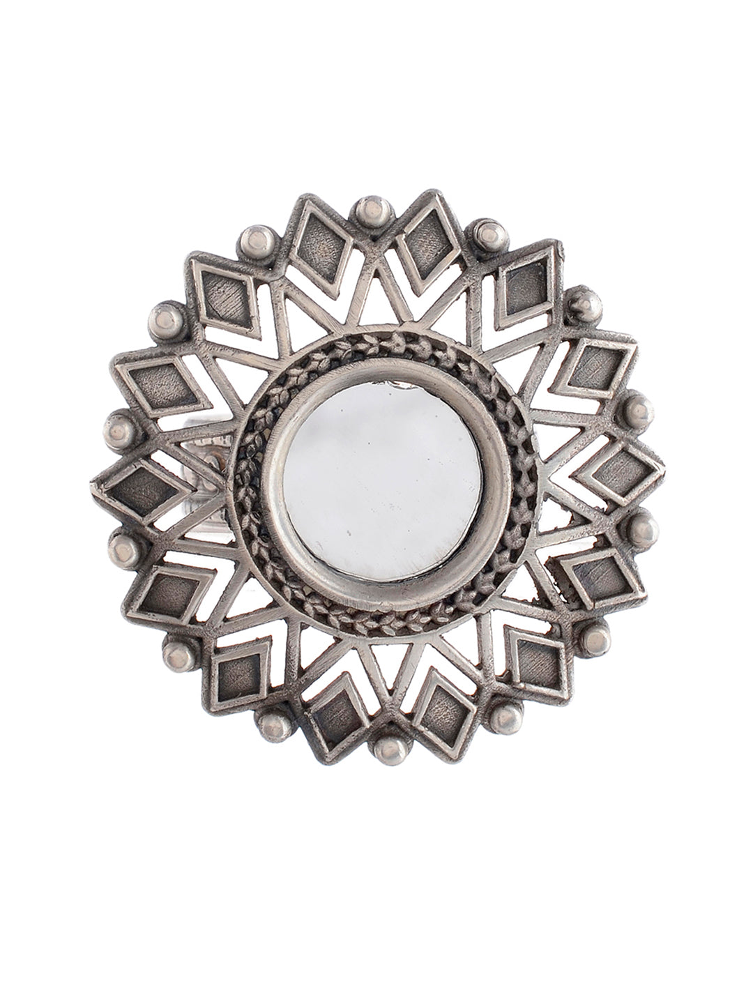 Buy Antique Mirror Sterling Silver Ring - 925 Silver Rings for Women ...
